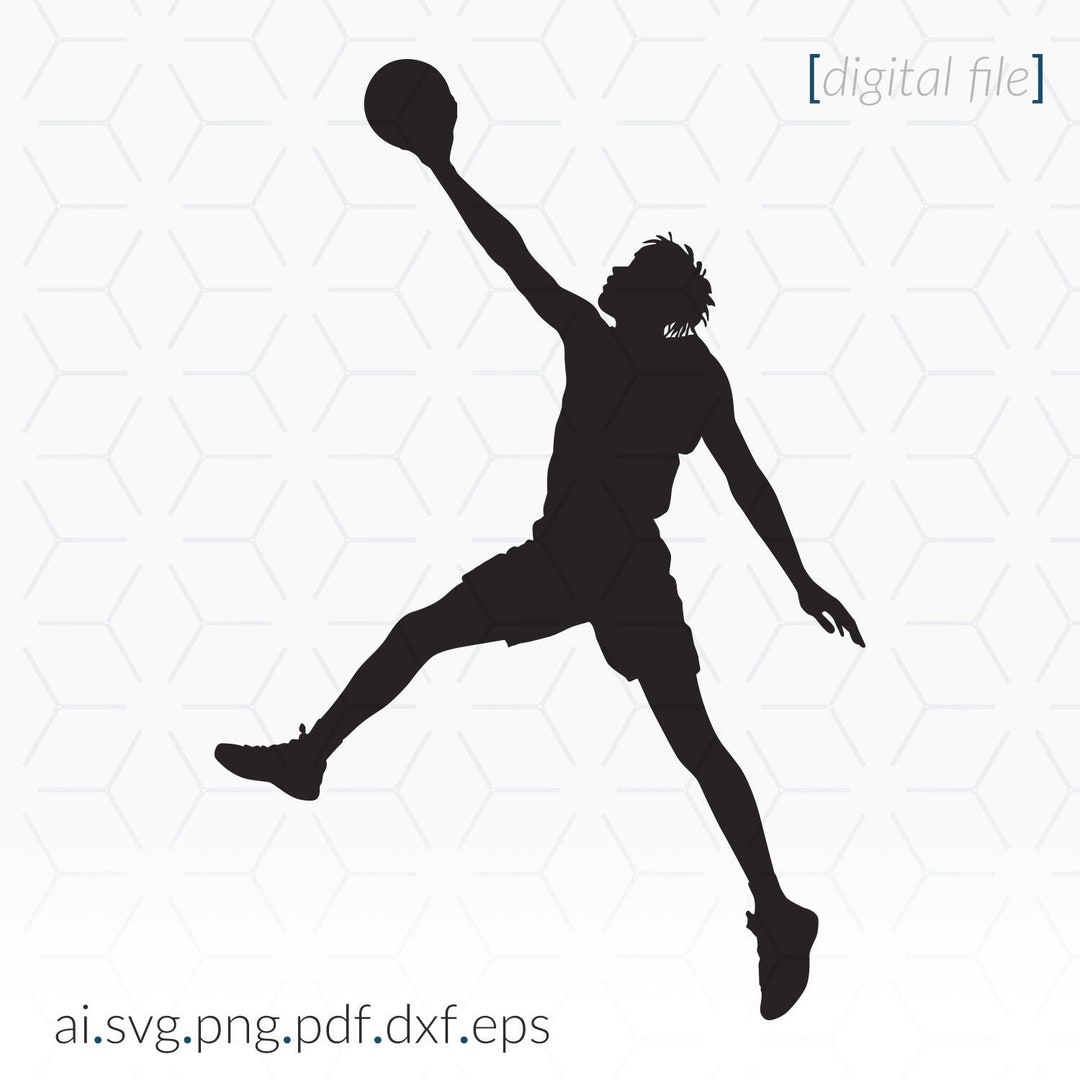 Basketball Player Stencil SVG for Cutting and Printing Projects - Etsy