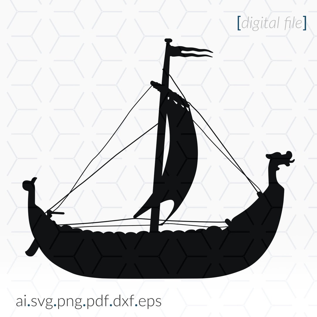 Viking Ship SVG: Cutting File for Cricut, Silhouette (digital Download ...