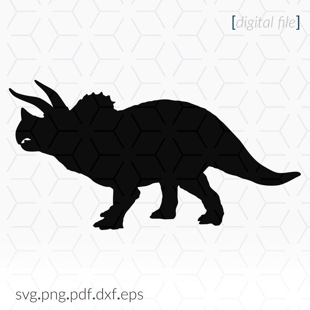 Triceratops Silhouette SVG File for Cricut and Cutting Machines ...