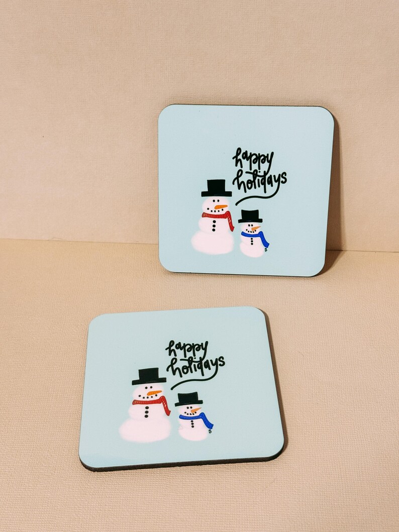 Happy Holidays Coaster - Etsy
