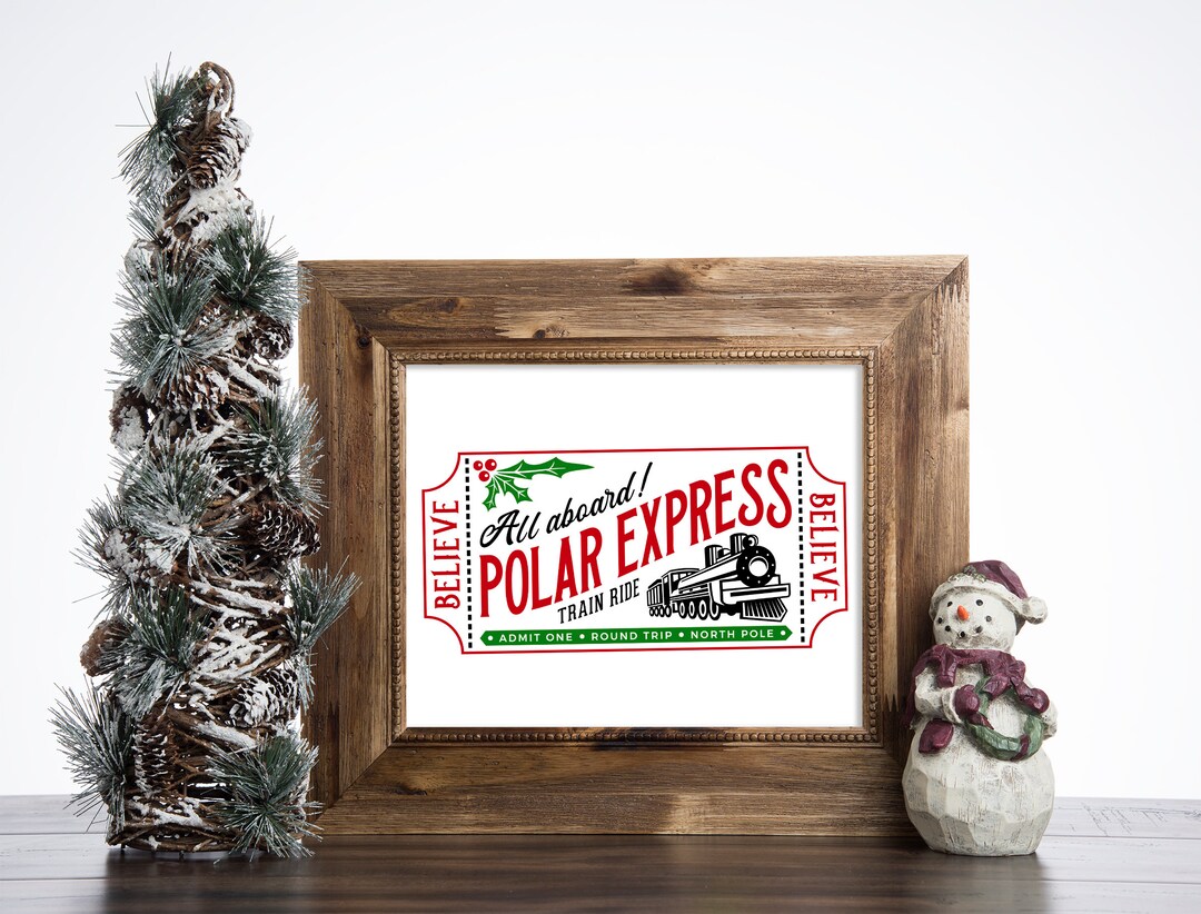 The Polar Express Ticket Christmas Digital Art Print Decor - Etsy