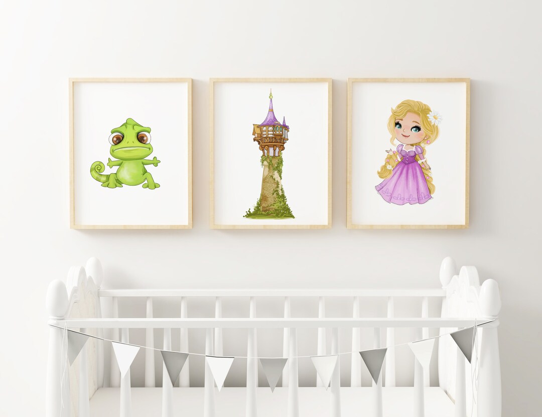 Rapunzel Tangled Inspired Nursery Girls Boys Room Wall Art Decor Print ...