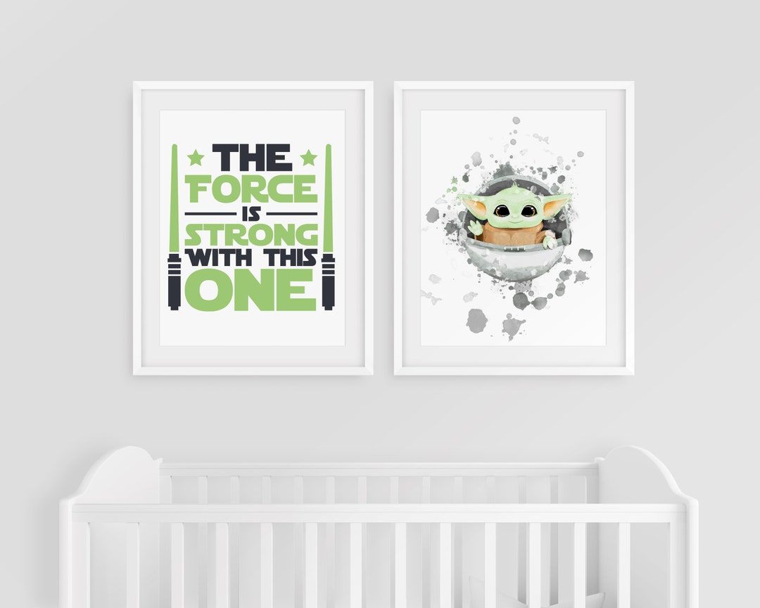 Star Wars Baby Yoda Grogu Nursery Kids Room Decor Art Digital Print - Etsy