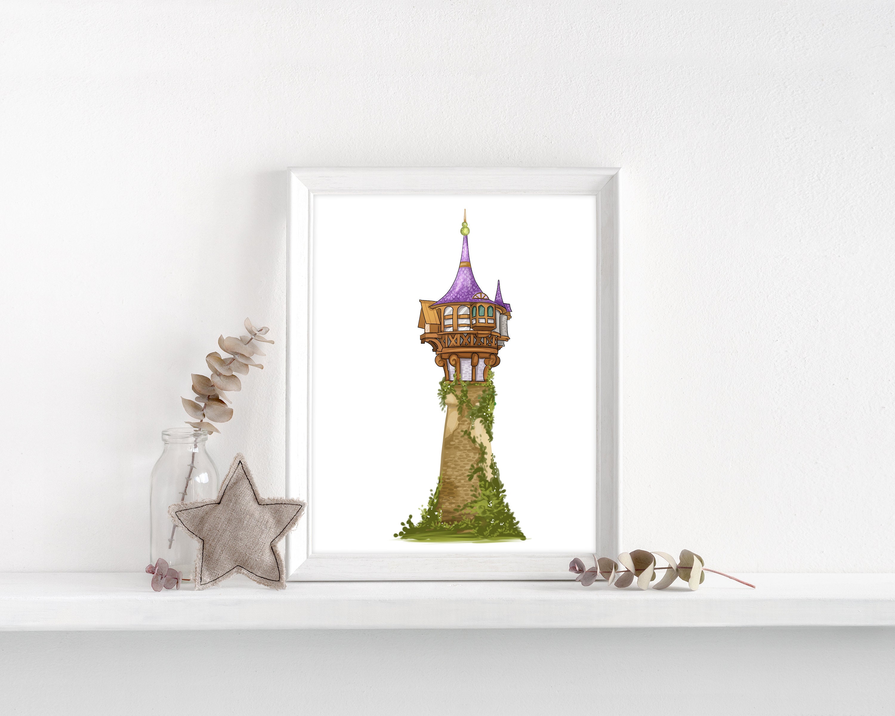 Rapunzel Tangled Inspired Nursery Girls Boys Room Wall Art Decor Print ...