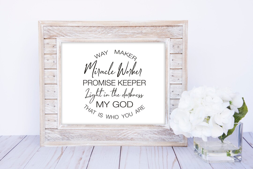 Waymaker Wall Art Printable - Etsy