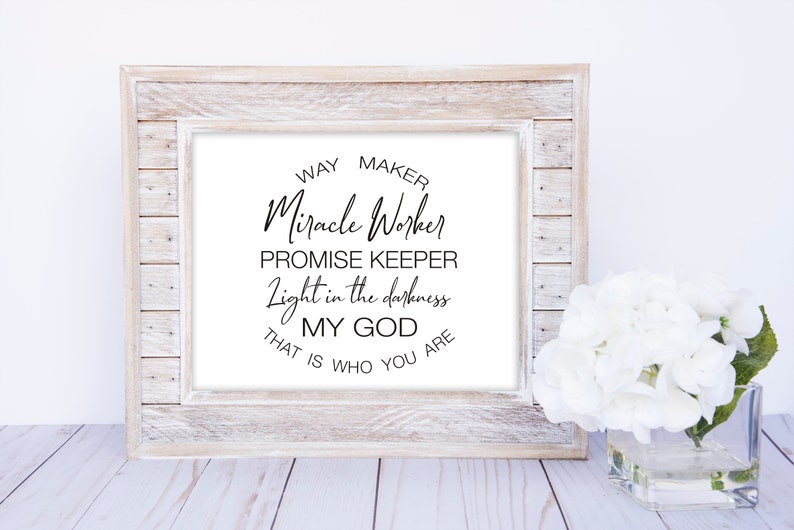 Waymaker Wall Art Printable - Etsy