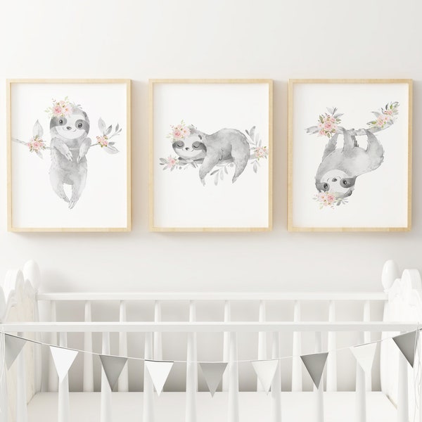 Sloth Nursery Art - Etsy