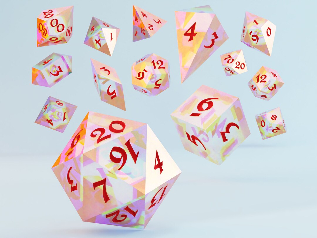 Ready-to-print Sharp-edged Dice Set for 3D Printing (average/normal ...