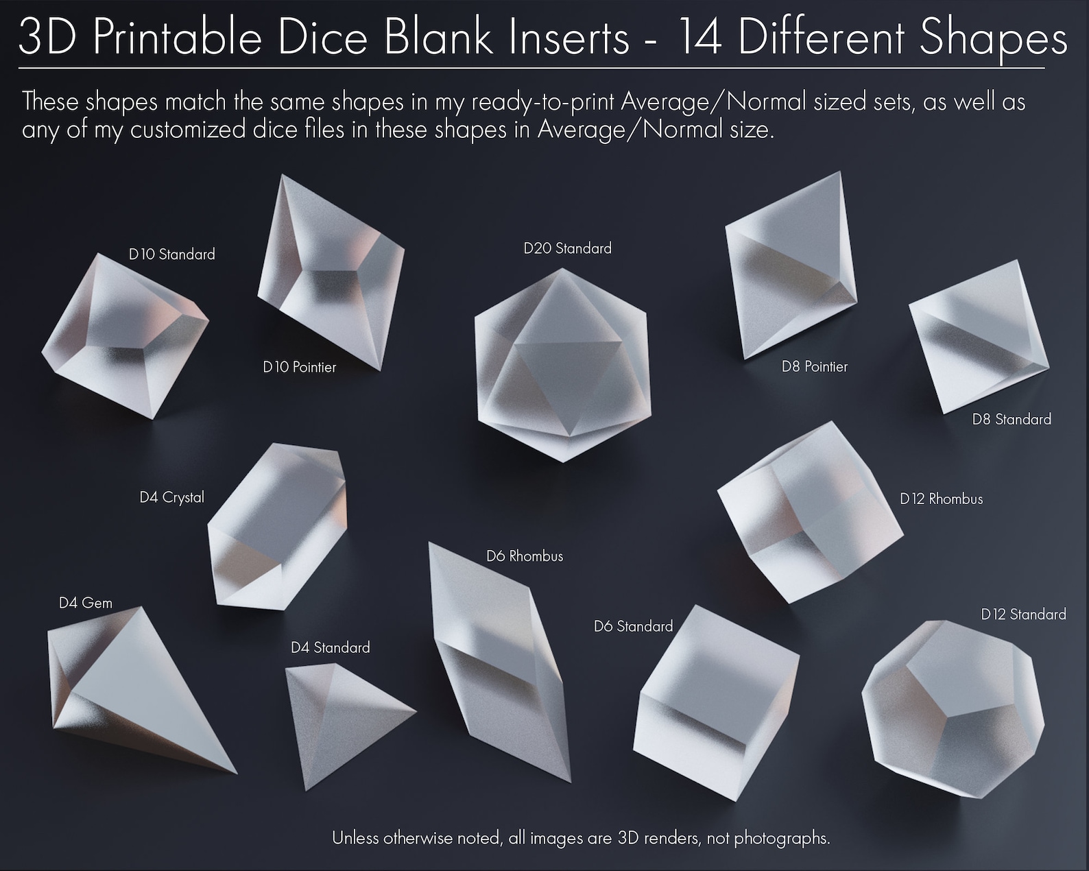 3D Printable Dice Masters: Blank Inserts Shell Dice - Etsy