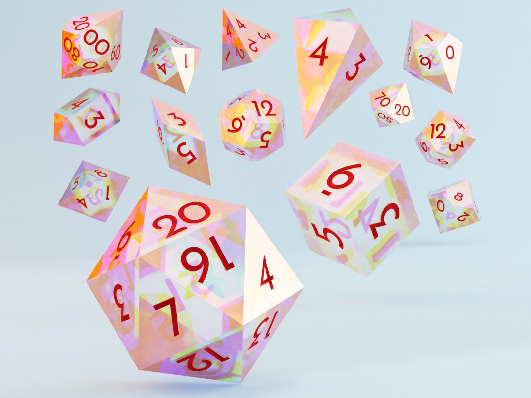 Ready-to-print Sharp-edged Dice Set for 3D Printing (average/normal ...