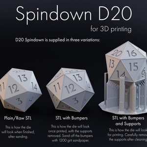 3D Printable Spindown D20: Printable Dice Masters, Stls for 3D Printing ...