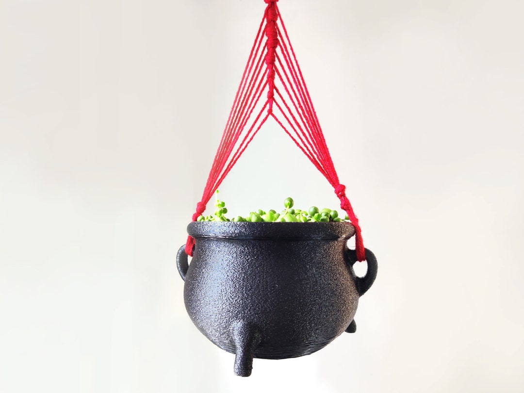 Cauldron Planter With Drainage, 3D Printable STL, Pot With Saucer ...