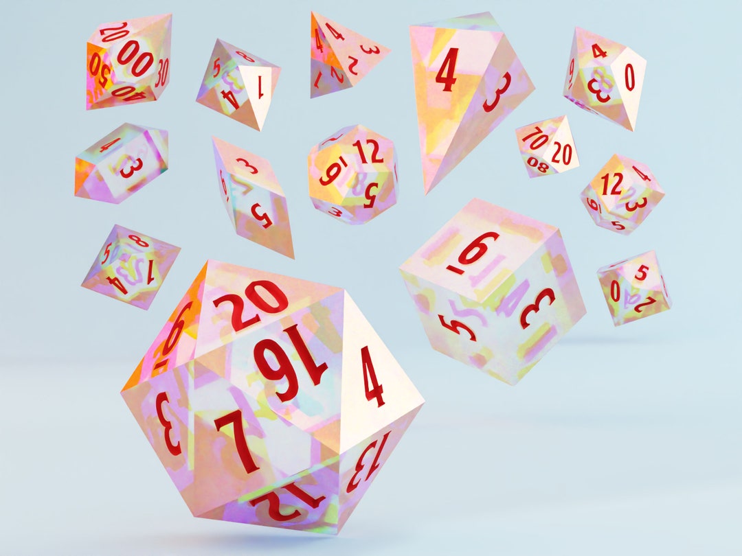 Ready-to-print Sharp-edged Dice Set for 3D Printing (average/normal ...