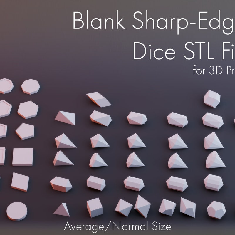 Sharp Edge Dice Stl Files - Etsy