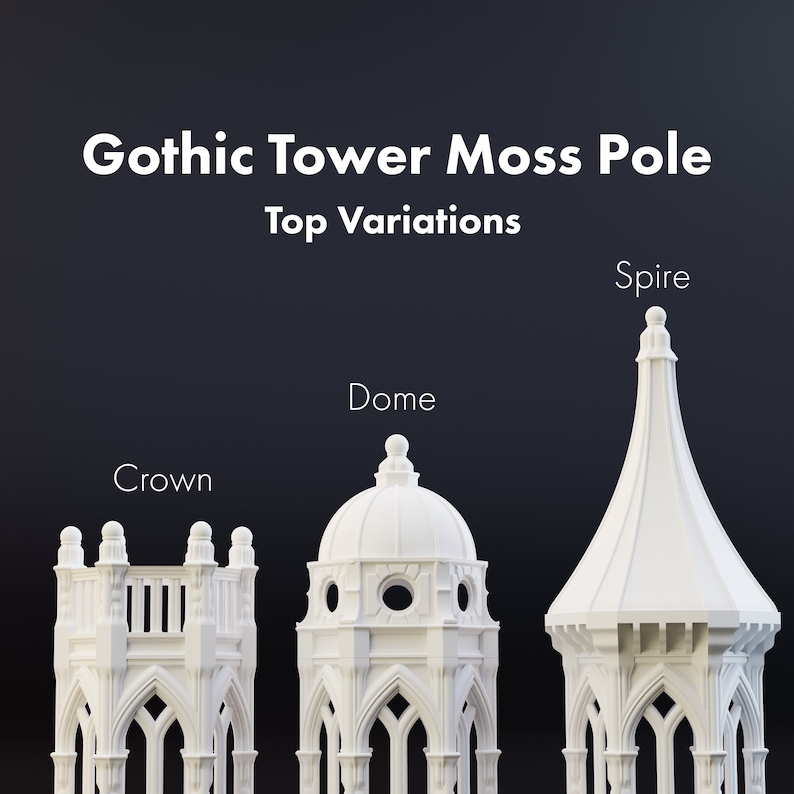 Gothic Tower Stackable Moss Pole Plant Totem 3D Printed - Etsy