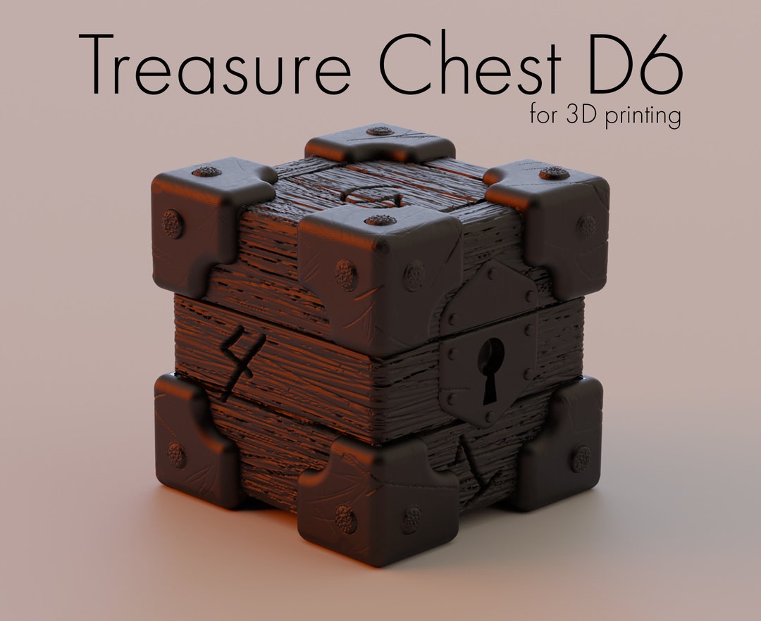 Treasure Chest D6 (STL for 3D Printing) - Etsy