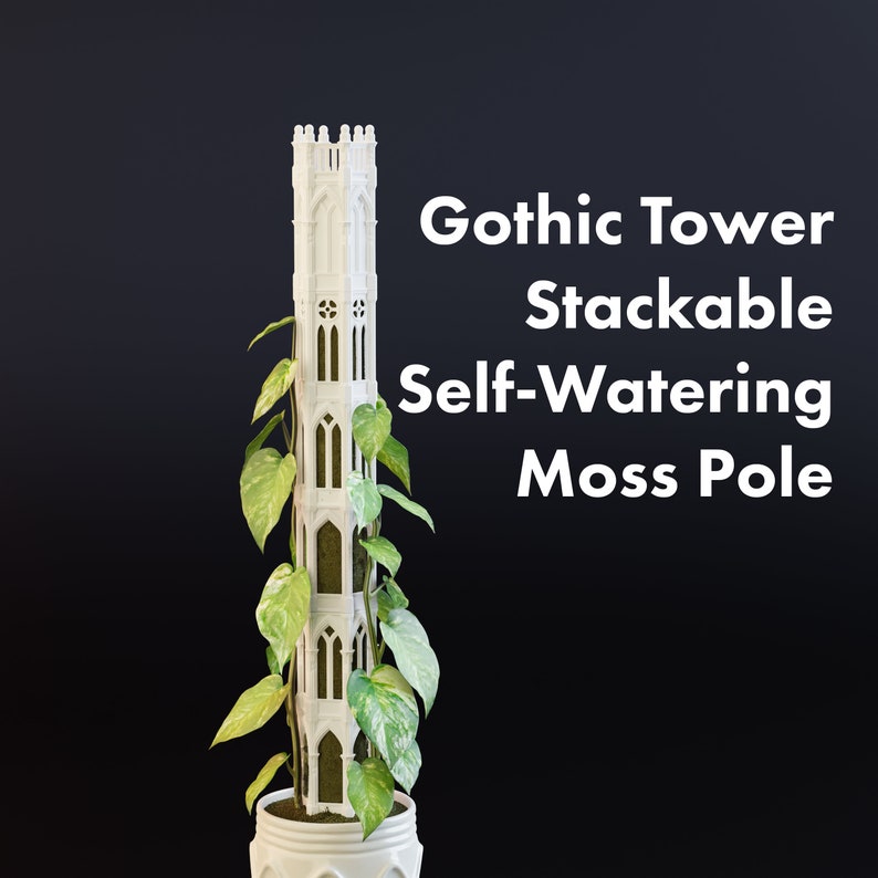 Gothic Tower Stackable Moss Pole Plant Totem 3D Printed - Etsy