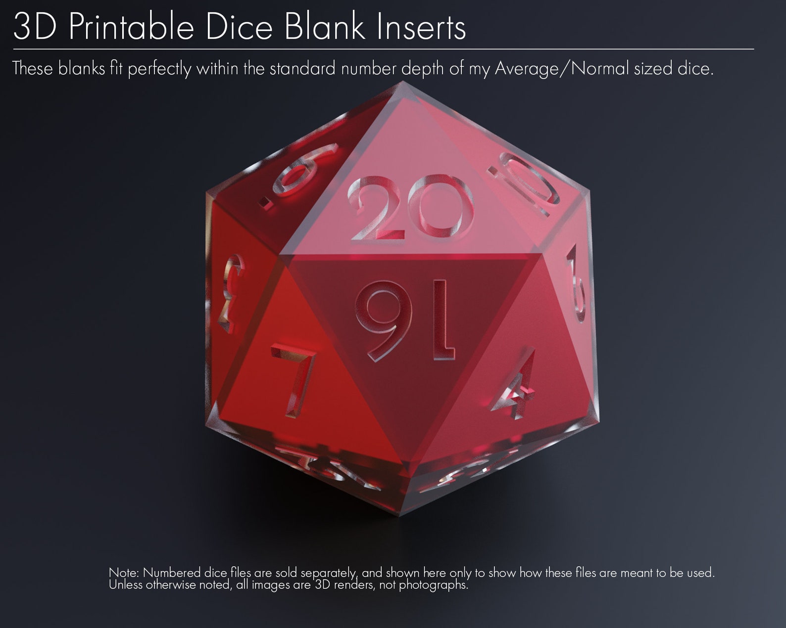 3D Printable Dice Masters: Blank Inserts, Shell Dice, Presupported Stls ...