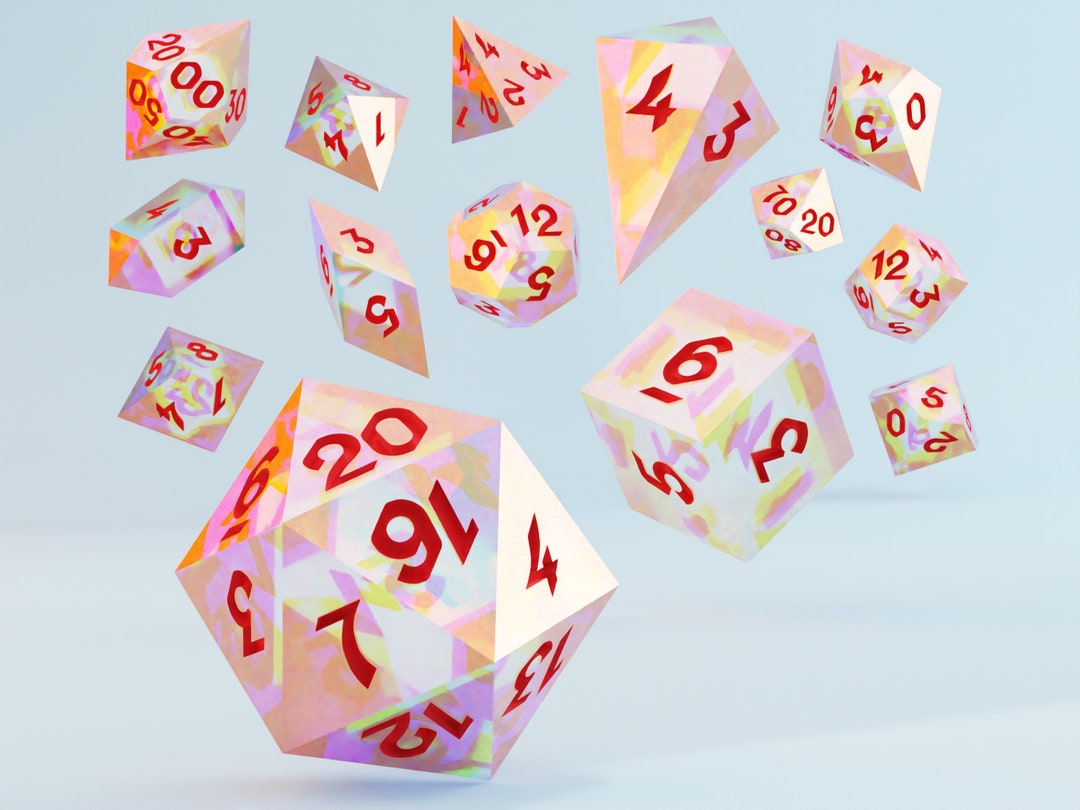 Ready-to-print Sharp-edged Dice Set for 3D Printing (average/normal ...