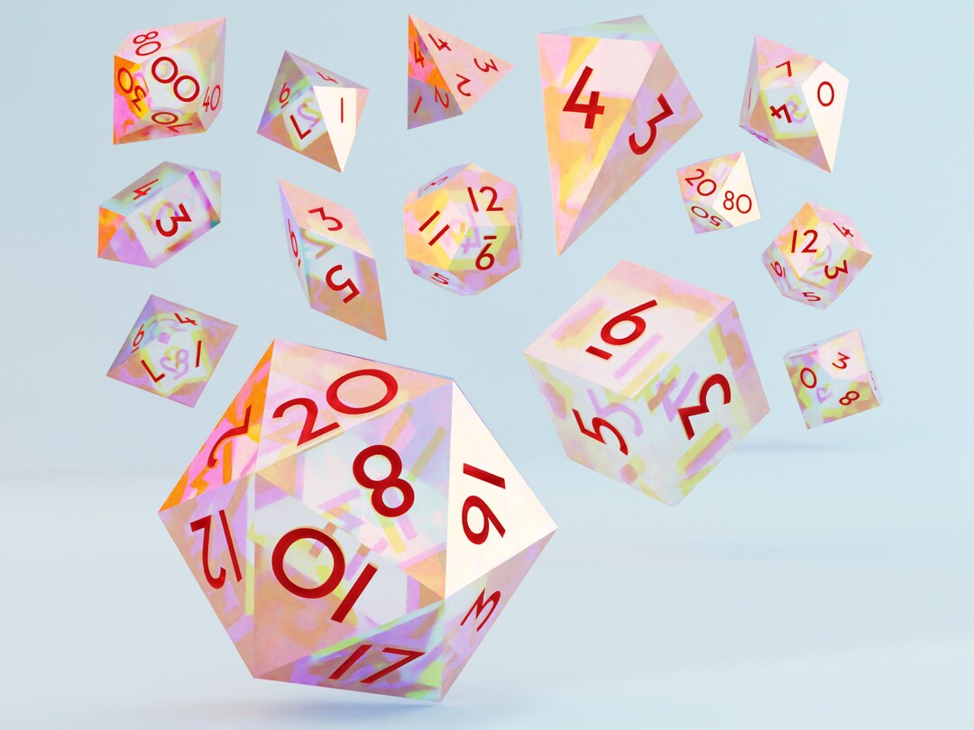 Ready-to-print Sharp-edged Dice Set for 3D Printing (average/normal ...