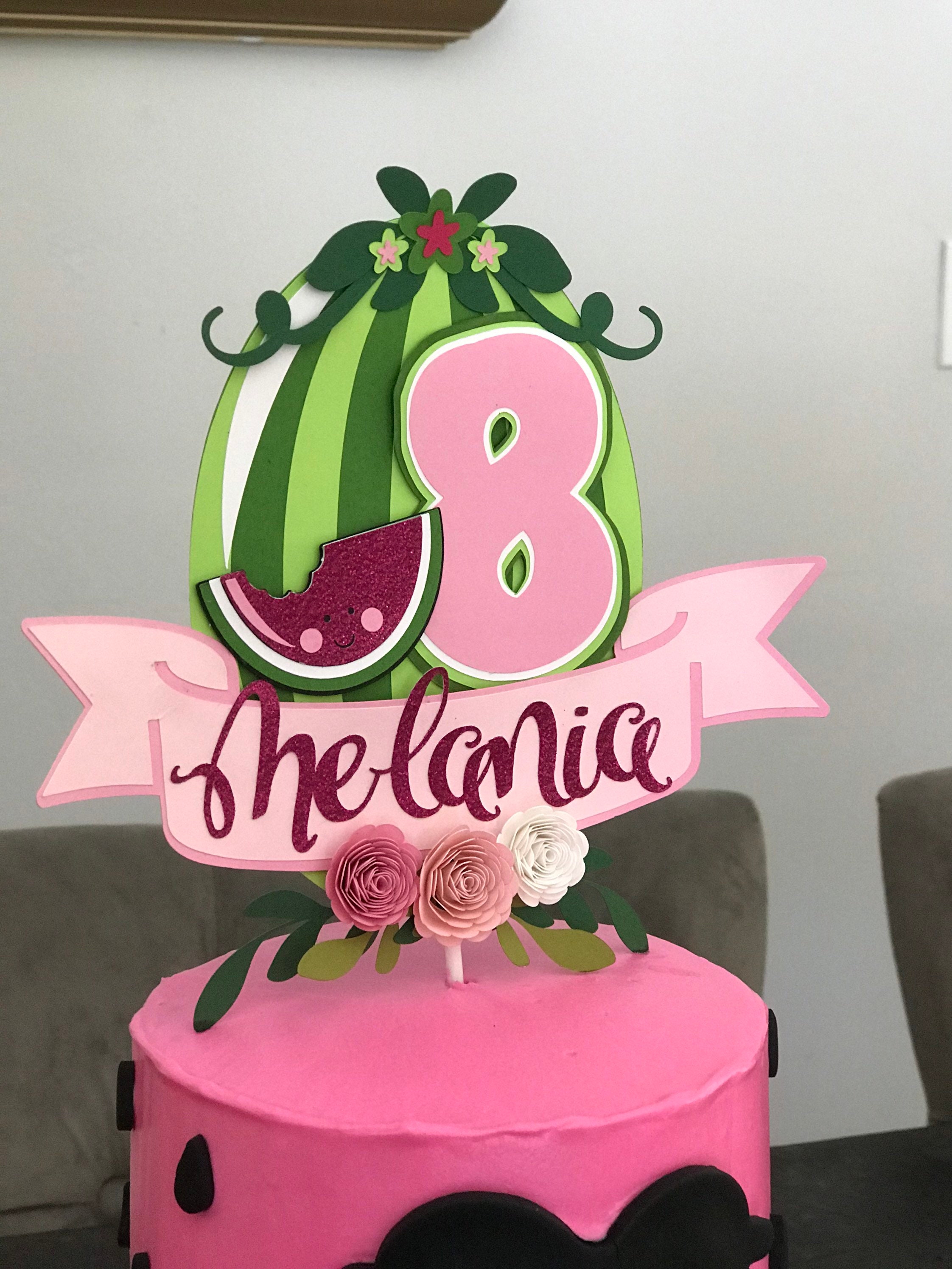 Watermelon Cake Topper Watermelon Party Decor Tutti-frutti | Etsy