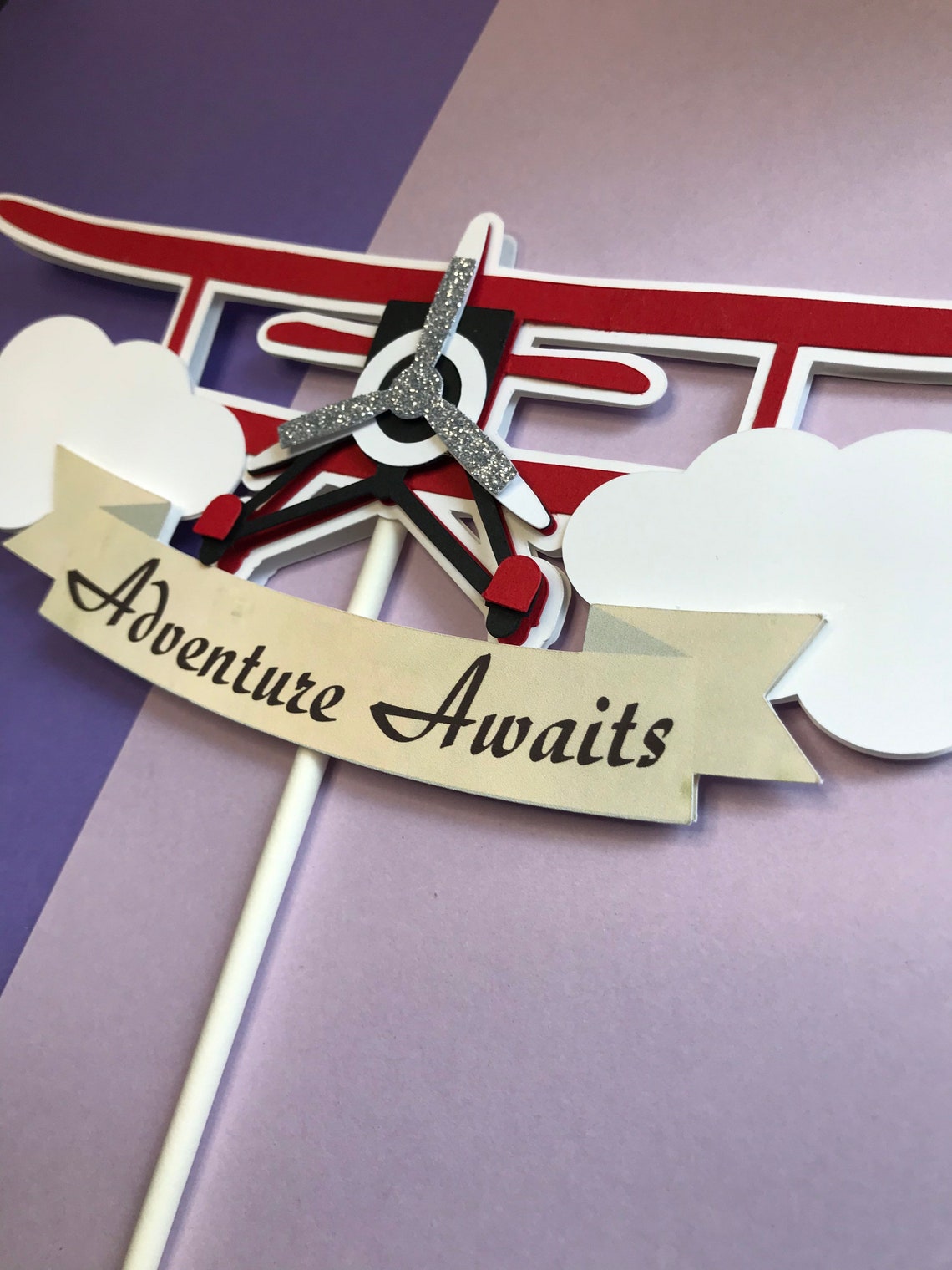 Aviation Theme Cake Topper/ Plane Cake Topper/cloud Cake | Etsy