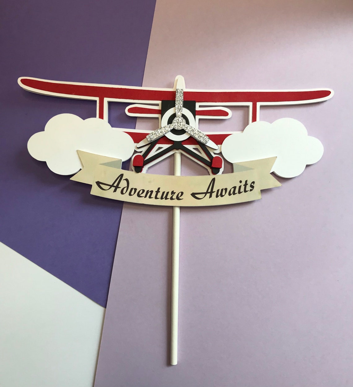 Aviation Theme Cake Topper/ Plane Cake Topper/cloud Cake | Etsy