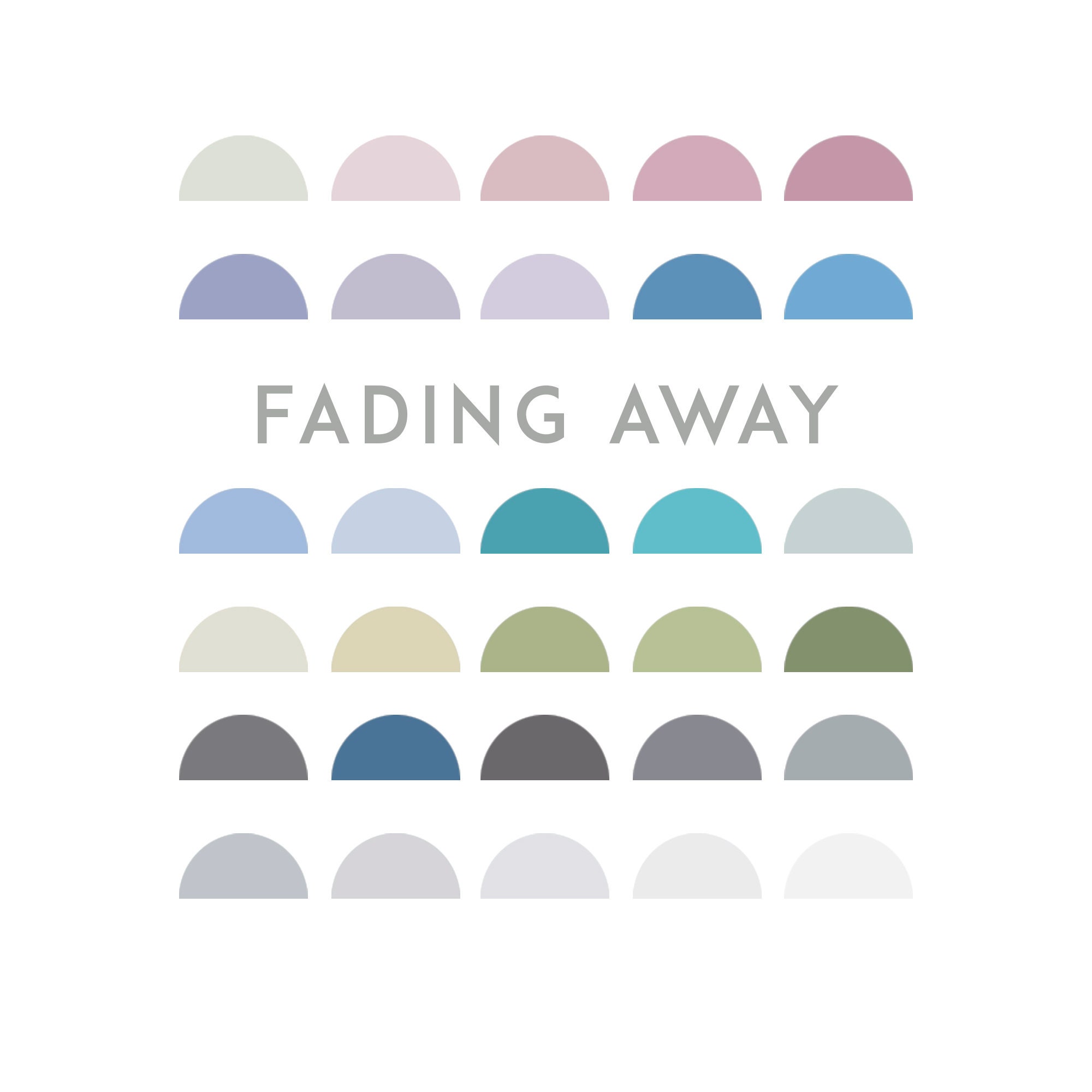 Fading Away Procreate and Illustrator Swatch Color Palette - Etsy UK