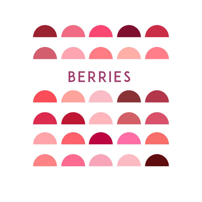 Berries Procreate Swatch Color Palette 30 Red Berry Color Tones - Etsy