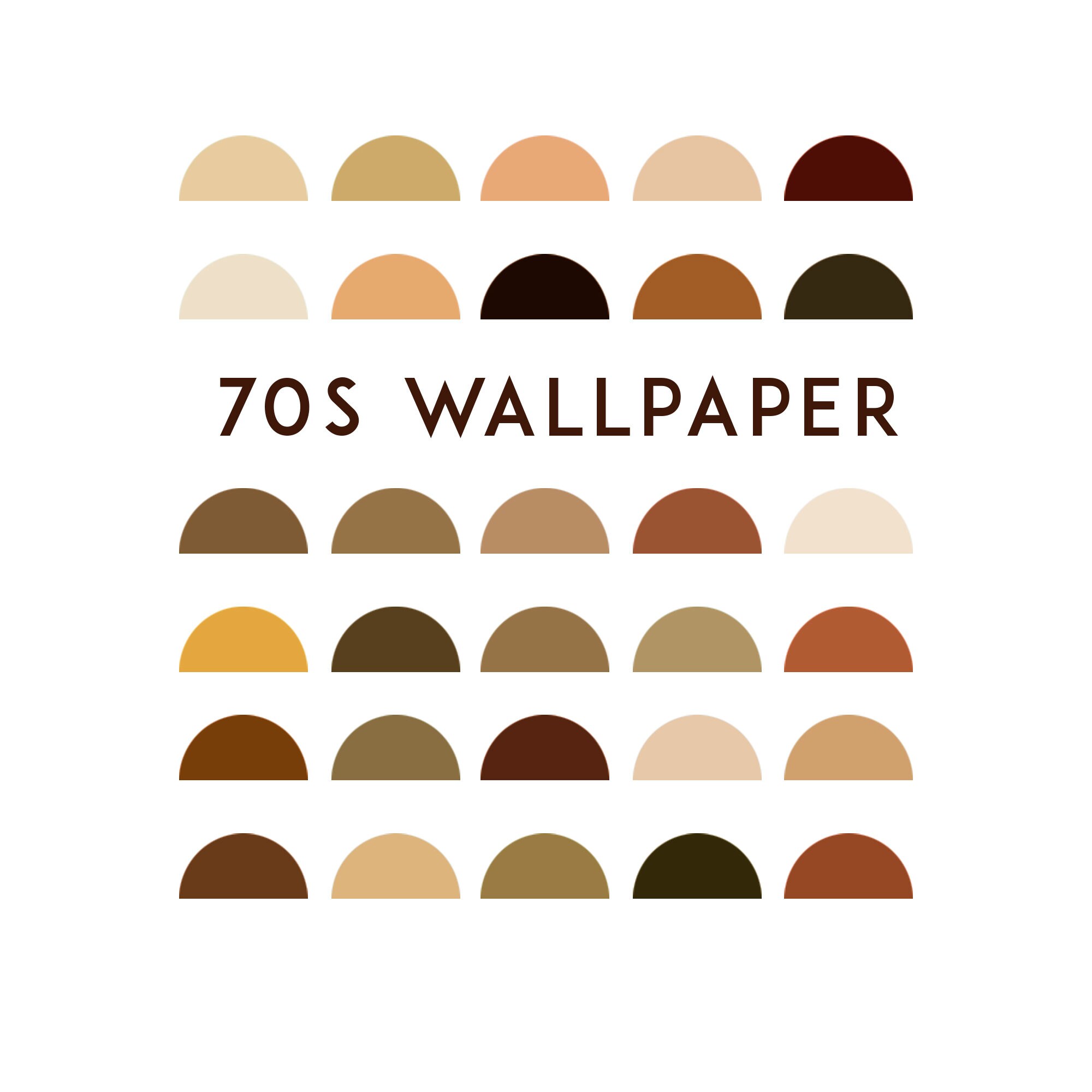 70s Wallpaper Procreate and Illustrator Swatch Color Palette 30 Retro ...