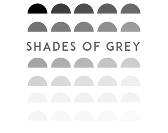30 Shades of Grey, Colour Palette - Etsy