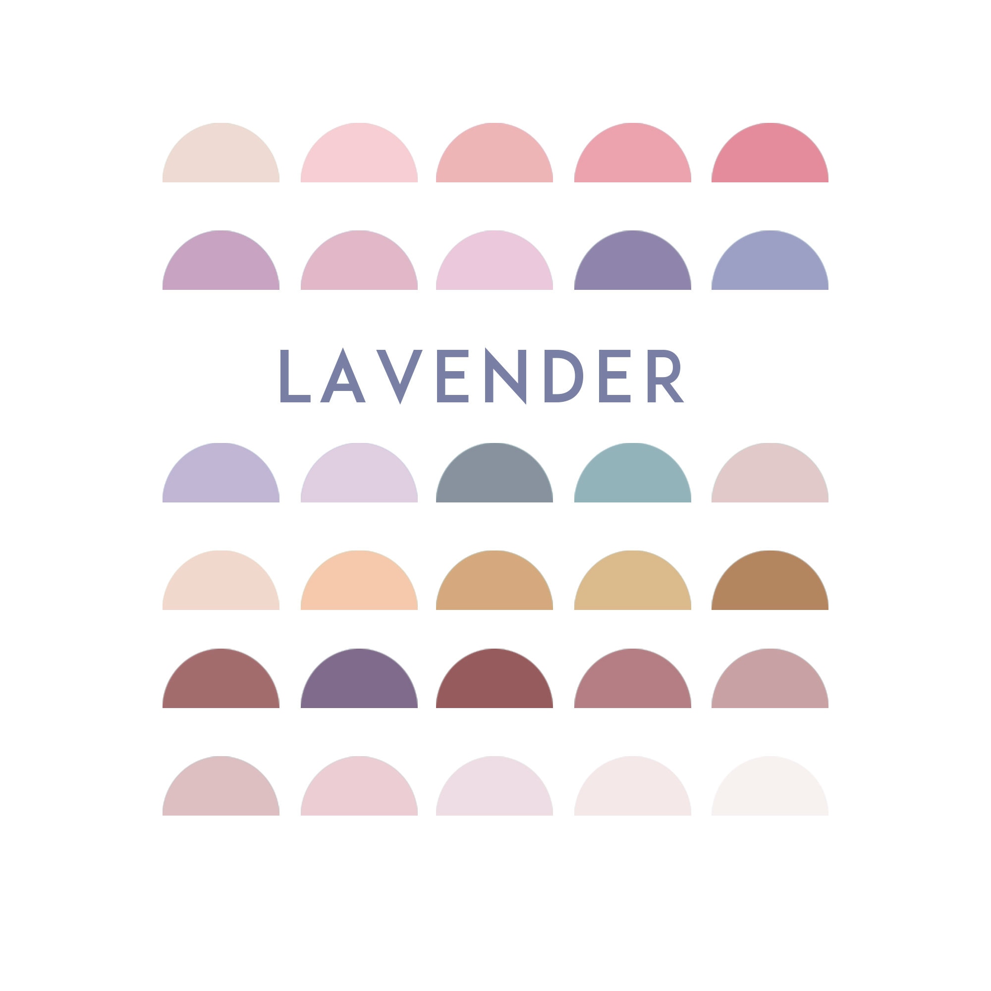 Lavanda Paleta de colores de muestra de procreación e ilustrador 30 ...