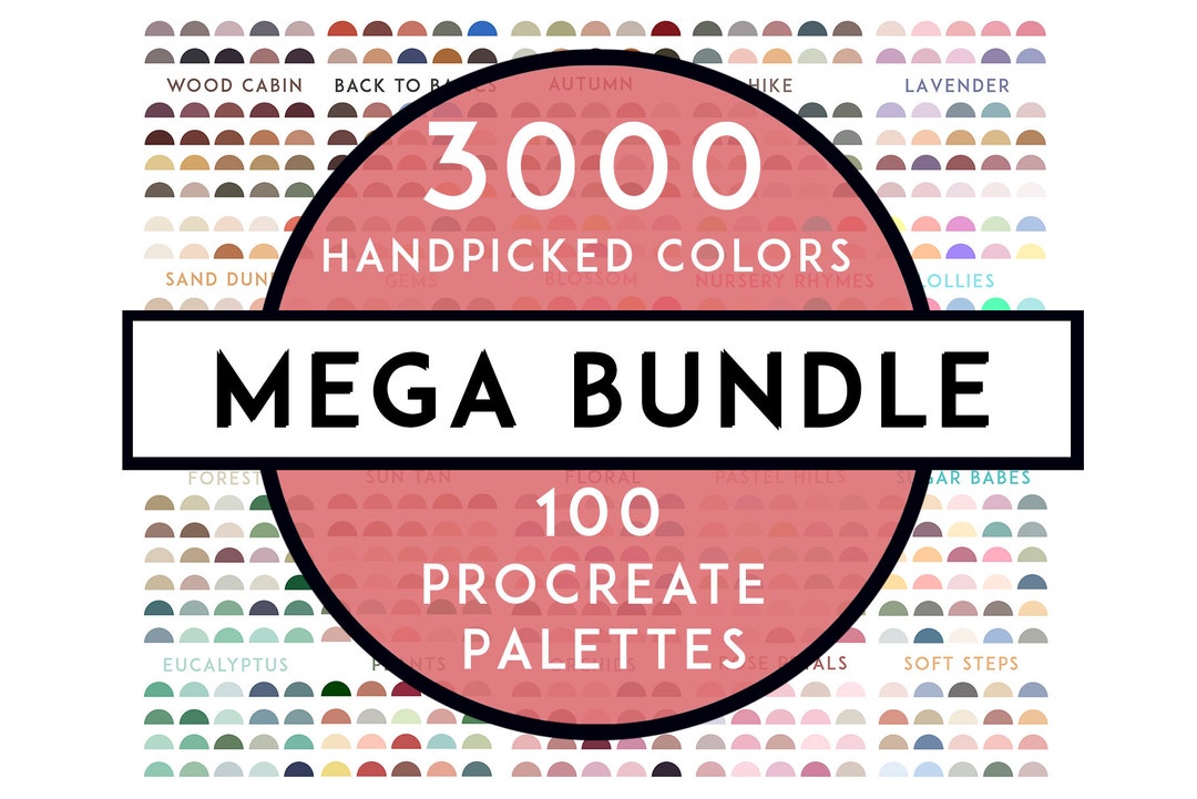 Procreate Swatch Color Palette Mega Bundle 100 Color Palettes 3000 Hand ...