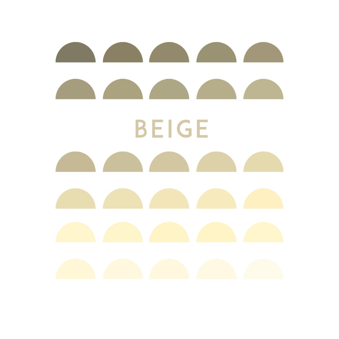 Beige Procreate Swatch Color Palette 30 Beige Color Tones - Etsy