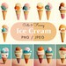 Funny Face Ice Cream Cone Clipart Illustration Bundle - Etsy