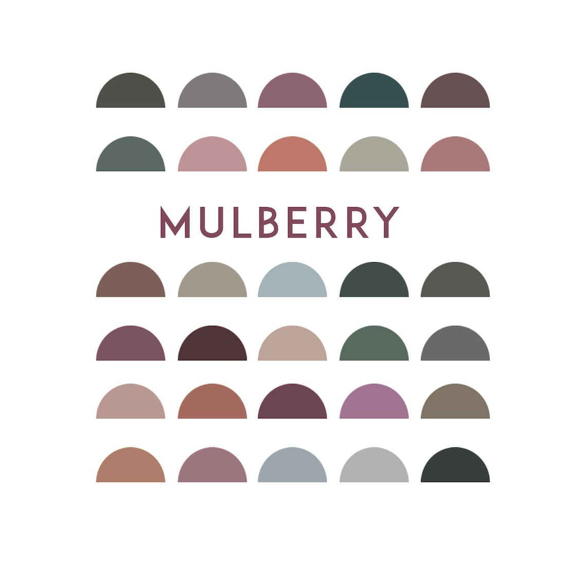 Mulberry Procreate Swatch Color Palette 30 Mauve Purple And Blue Color