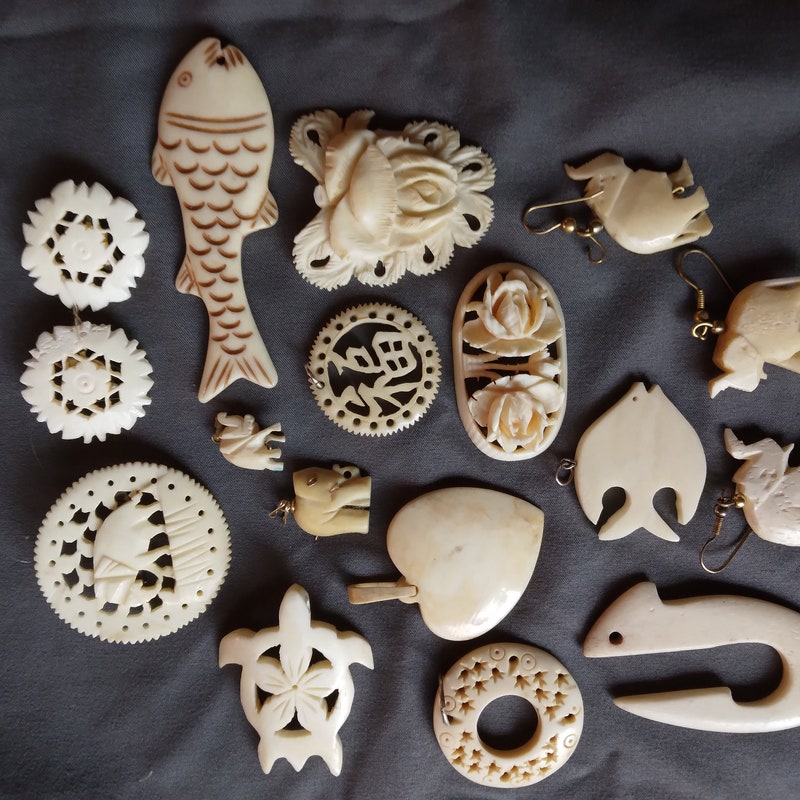 Genuine Ivory Jewelry - Etsy