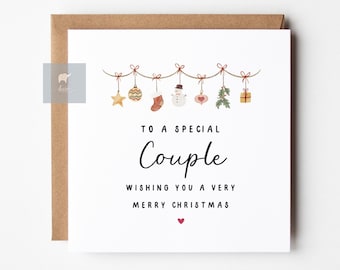 Couple Christmas Card - Etsy