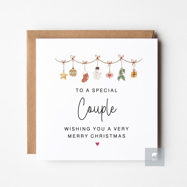 Couple Christmas Card - Etsy