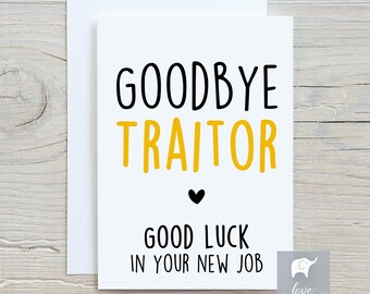 Rude Goodbye Card | Etsy