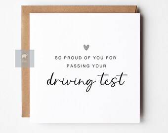 Congratulations on Passing Driving Test Card Just Passed - Etsy