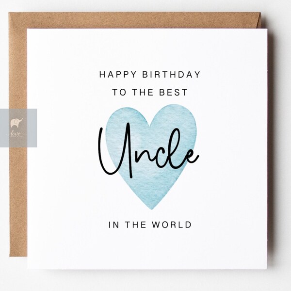 Uncle Card - Etsy