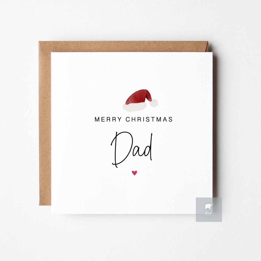 Merry Christmas Dad Card, Dad Christmas Card, Christmas Card for Dad ...