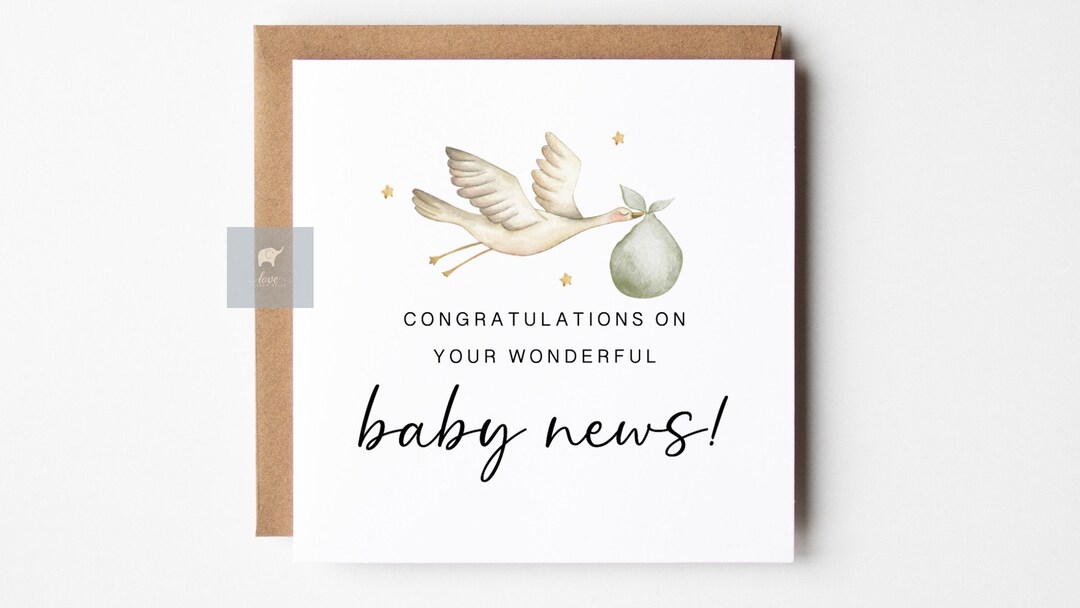Congratulations on Your Wonderful Baby News, Pregnancy Card, Gender ...