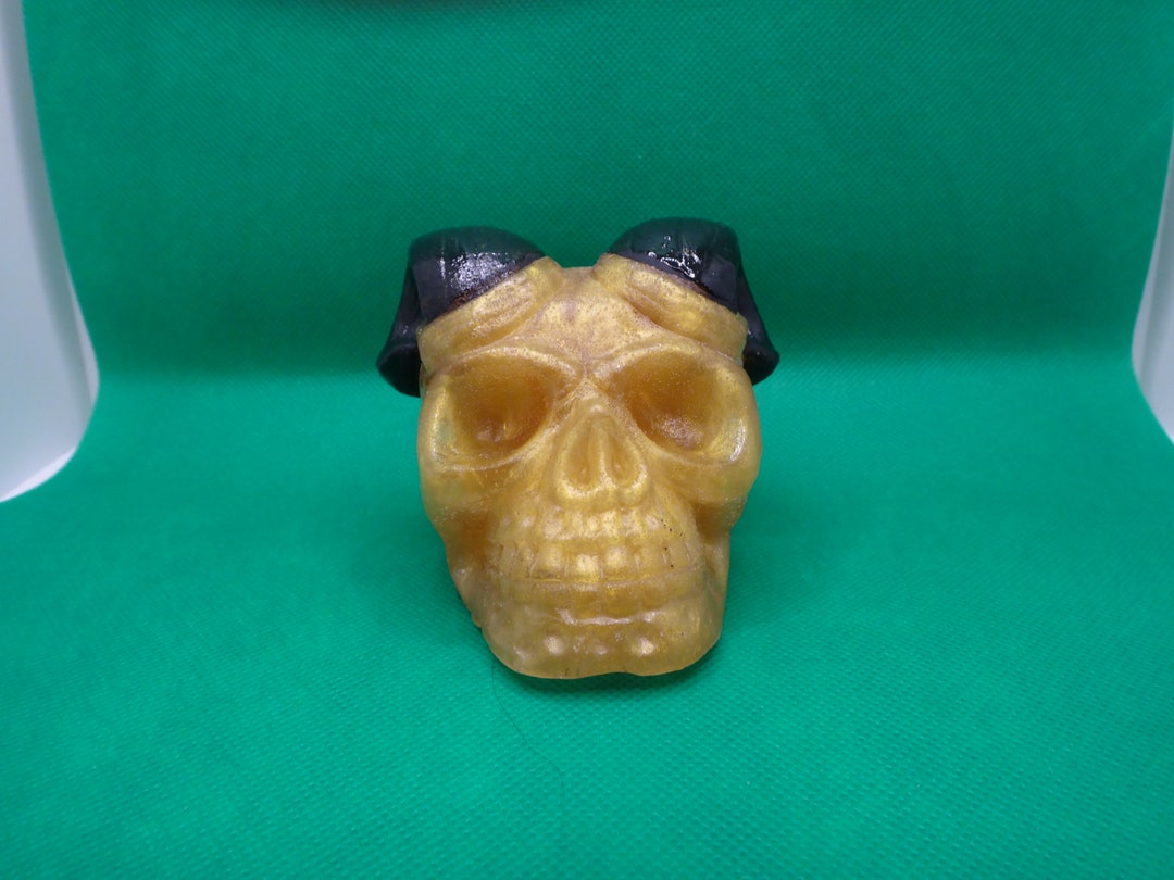 RESIN SKULL W/ HORNS - Etsy