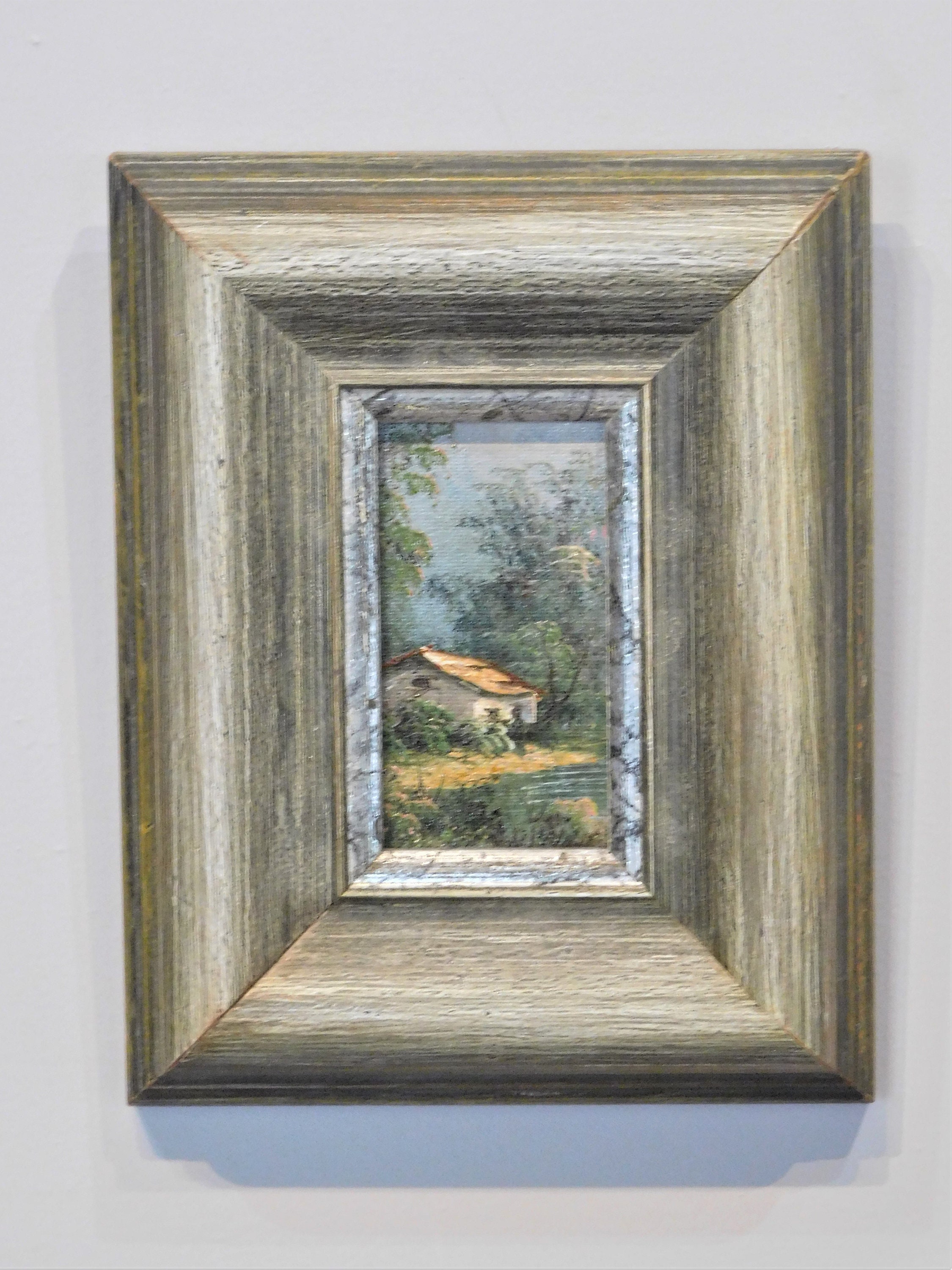 Cute Little Original Oil Painting on Canvas/wood (marouflé) Landscape ...
