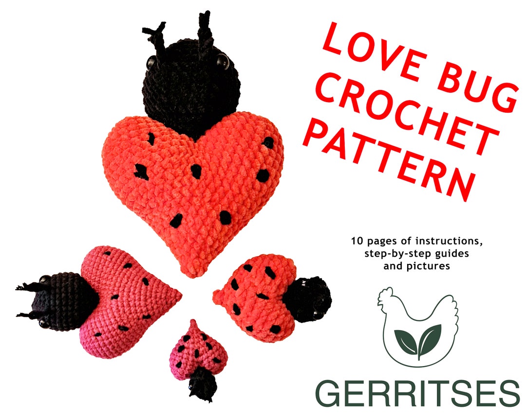 Love Bug Crochet Pattern (pdf Pattern Only - NOT FINISHED ITEM) - Etsy