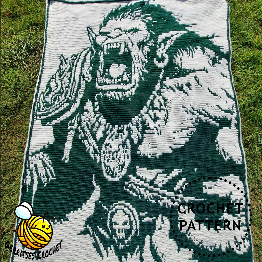 Ogre Onslaught | Fantasy Monster Overlay Mosaic Crochet Blanket PDF ...