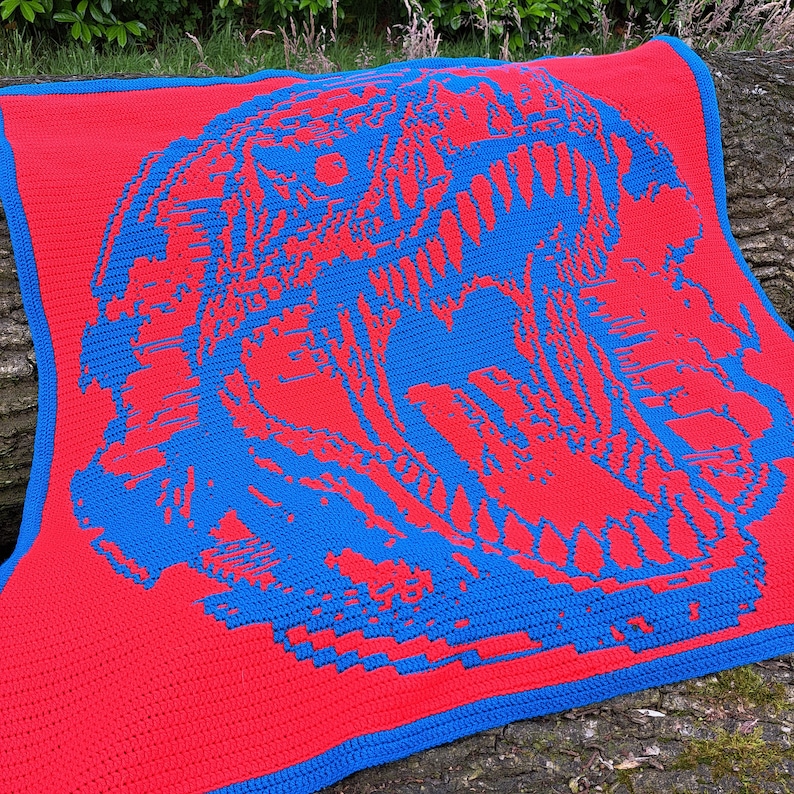Roar T-rex Mosaic Crochet Blanket PDF Pattern Dinosaur Tyrannosaurus ...
