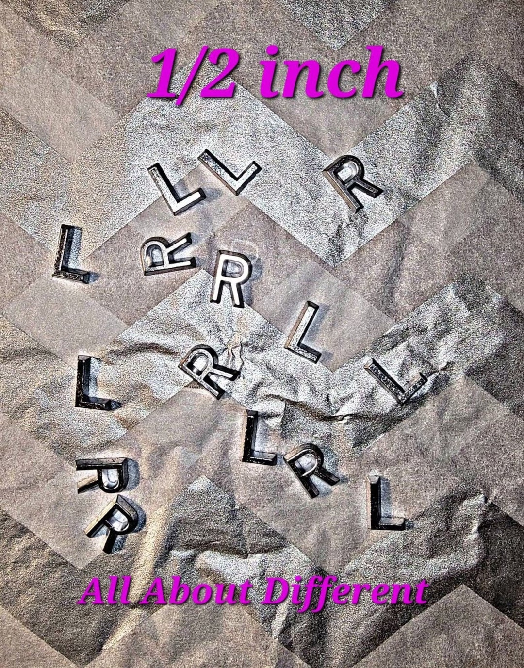 Set of 2 Lead Letters for X-ray Markers - Unmounted Flat Face - Small ...